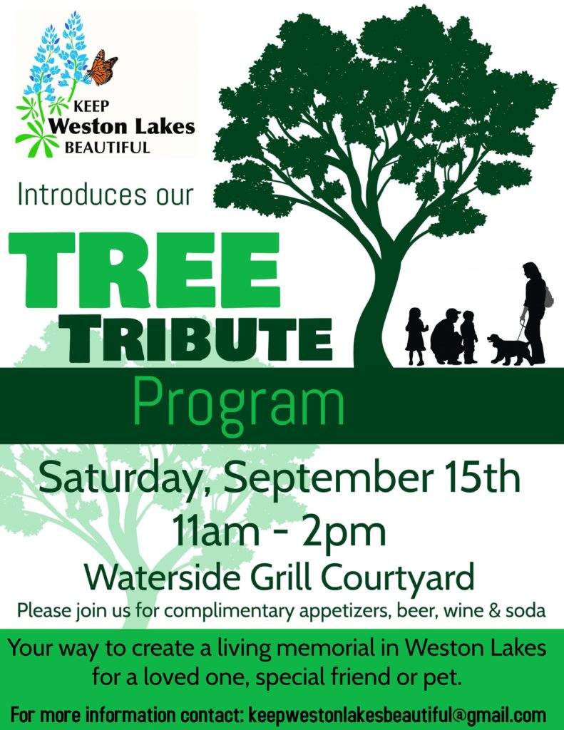 Tribute Trees | The City of Weston Lakes, Texas